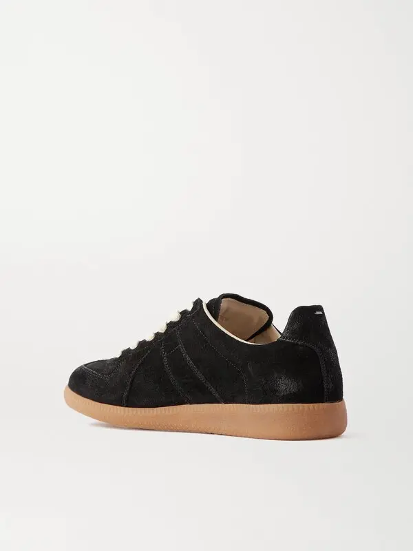 MAISON MARGIELA Replica Suede Sneakers - Black