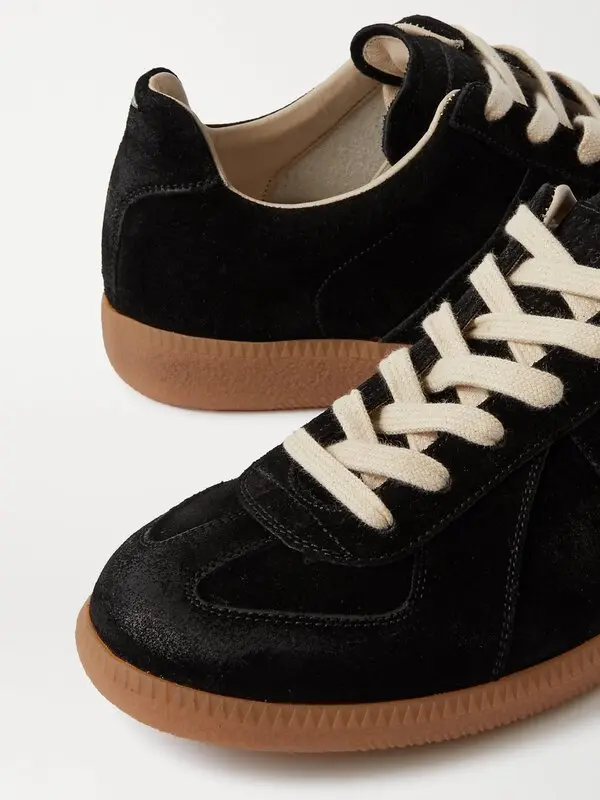 MAISON MARGIELA Replica Suede Sneakers - Black