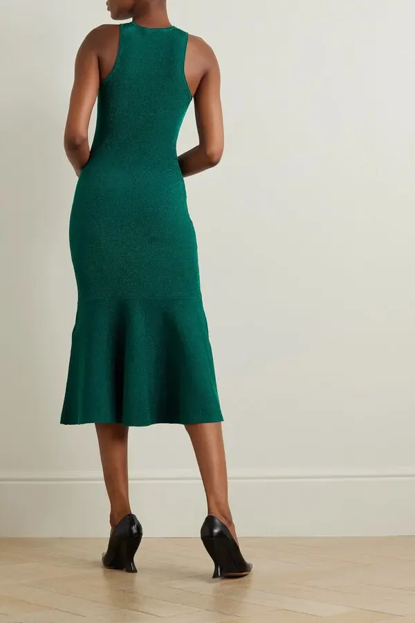 Victoria Beckham Lurex Midi Dress
