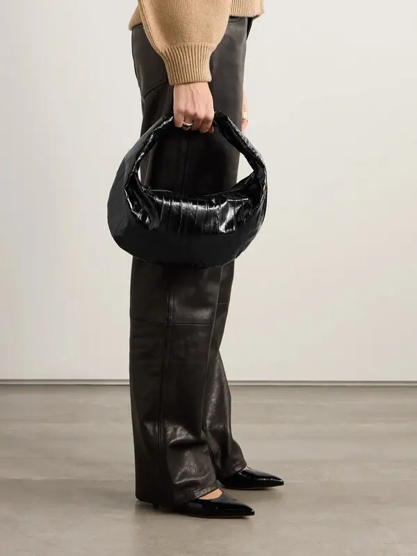Khaite Olivia Medium Textured-leather Tote - Black