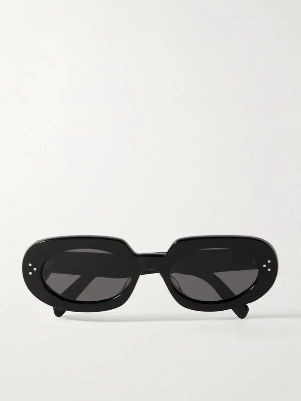 Celine Bold Oval-frame Sunglasses - Black