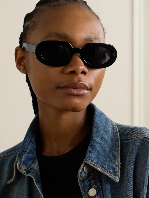 Celine Bold Oval-frame Sunglasses