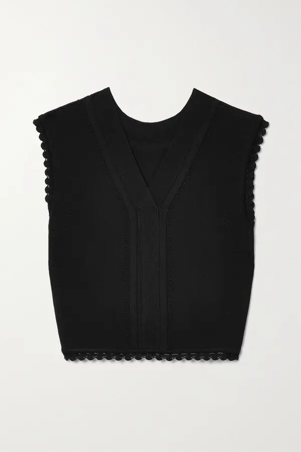 Victoria Beckham Cropped Stretch-knit Tank