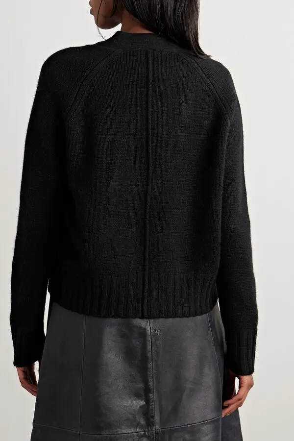 ALLUDE Wool And Cashmere-blend Cardigan - Black