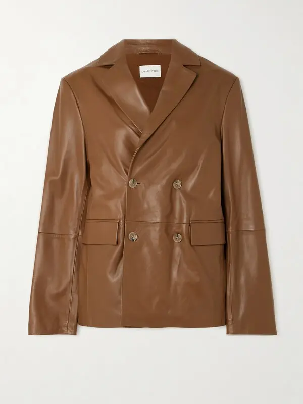 Loulou De Saison Net Sustain Davao Leather Blazer