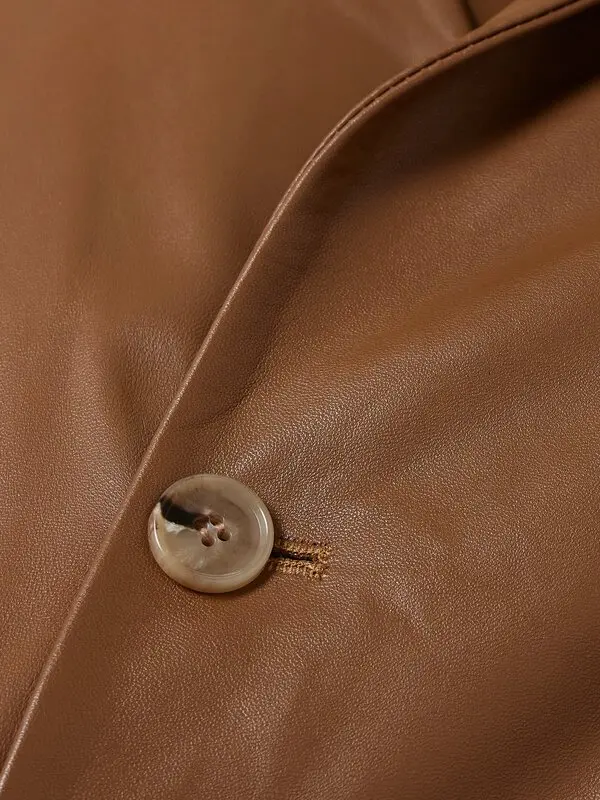 Loulou De Saison Net Sustain Davao Leather Blazer
