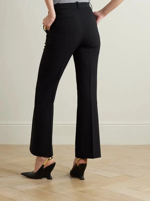 Victoria Beckham Cropped Bootcut Crepe Pants