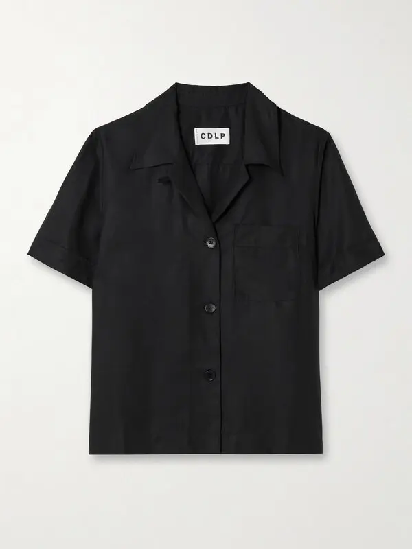 CDLP Lyocell Pajama Shirt - Black