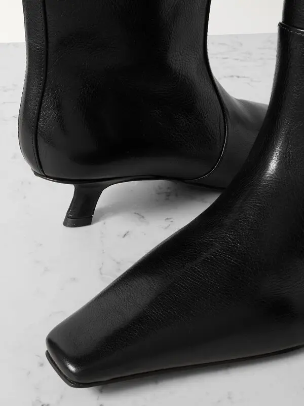 Brunello Cucinelli Bead-embellished Leather Ankle Boots