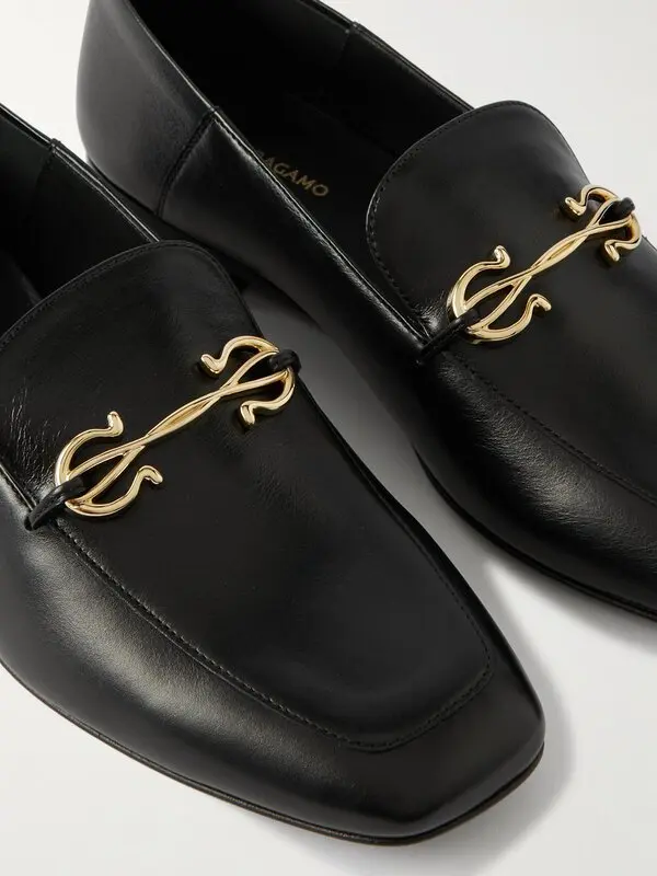 FERRAGAMO Louis Leather Loafers