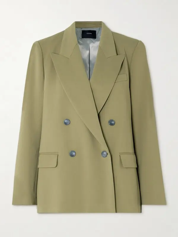 JOSEPH Jaden Double-breasted Cady Blazer
