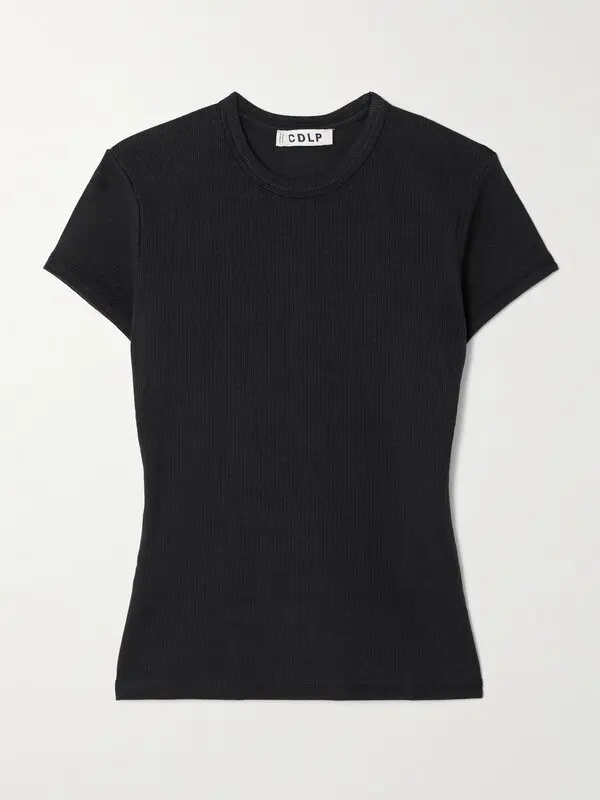 CDLP Ribbed Stretch Lyocell And Cotton-blend T-shirt