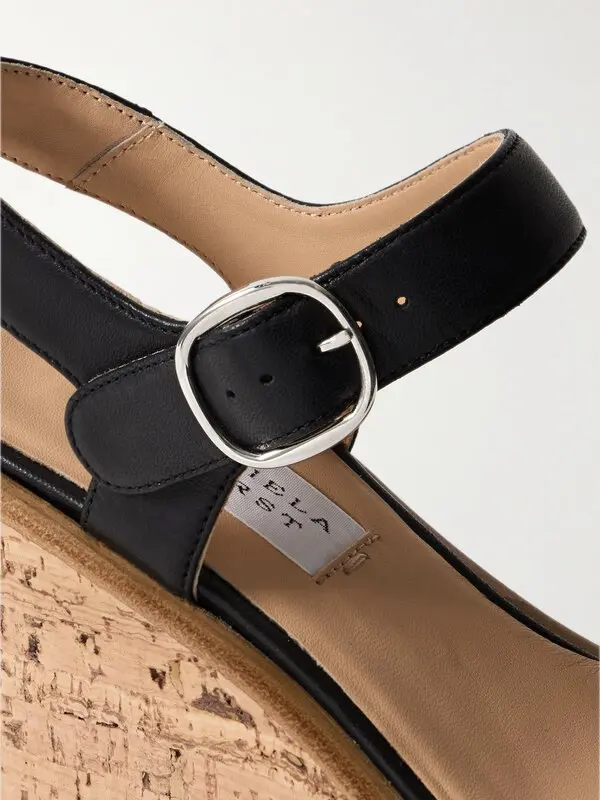 Gabriela Hearst Sardis Leather Platform Sandals - Black