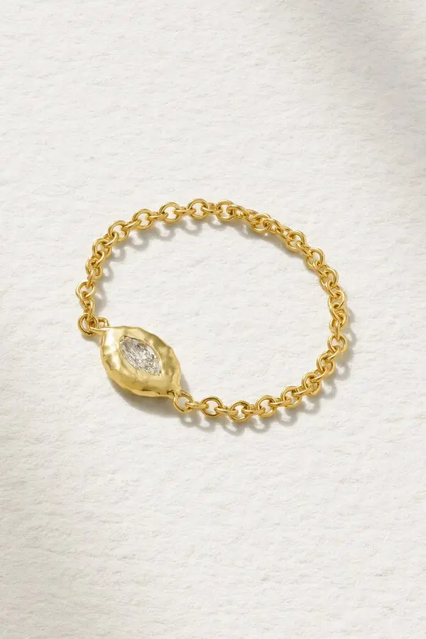 OCTAVIA ELIZABETH Net Sustain Nesting Gem 18-karat Diamond Ring - Gold