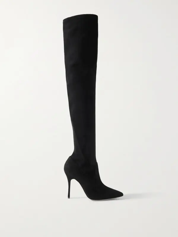 Manolo Blahnik Pascalarehi 105 Suede Over-the-knee Boots