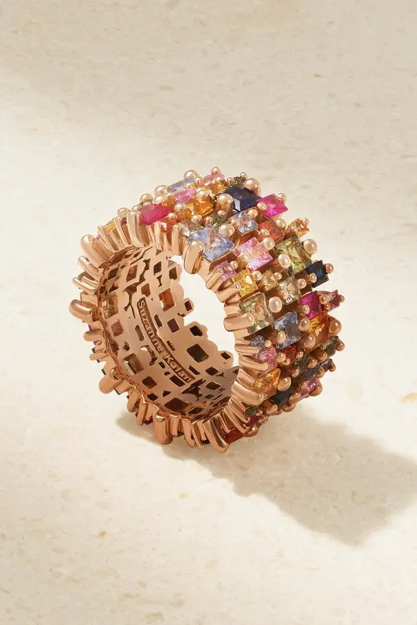 SUZANNE KALAN 18-karat Rose Sapphire Ring - Gold
