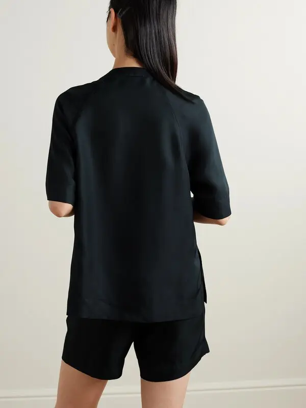 Loulou De Saison Zeus Silk-twill Blouse