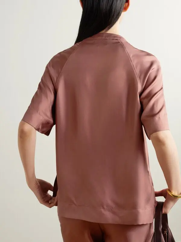 Loulou De Saison Zeus Silk-twill Blouse