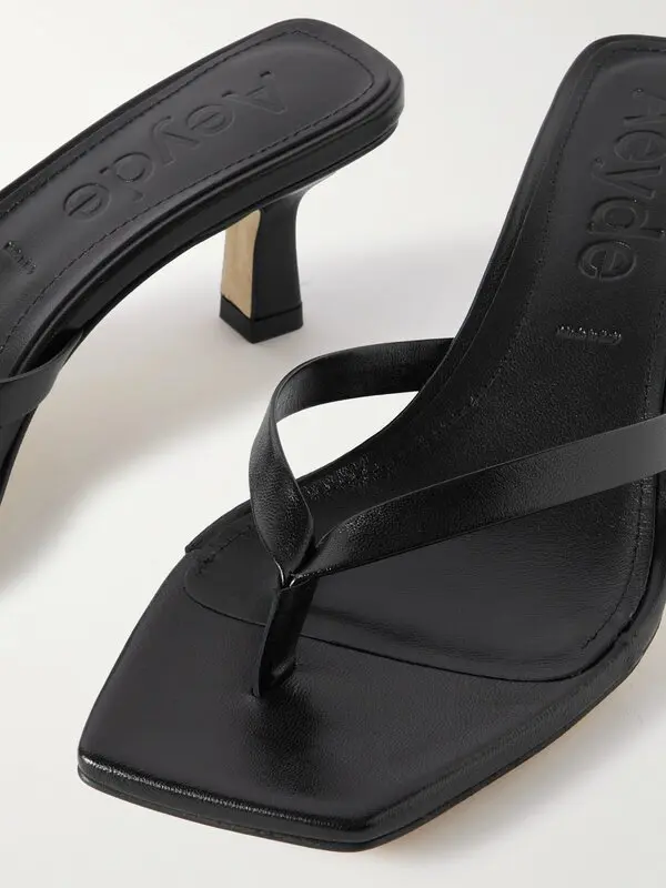 AeydĒ Wilma Leather Sandals - Black
