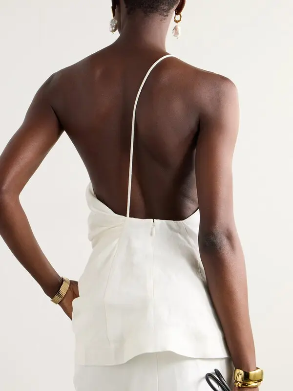 Tove Petra One-shoulder Linen Top