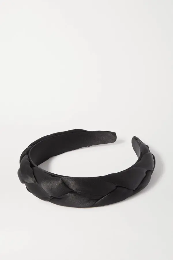 SOPHIE BUHAI Braided Satin Headband - Black