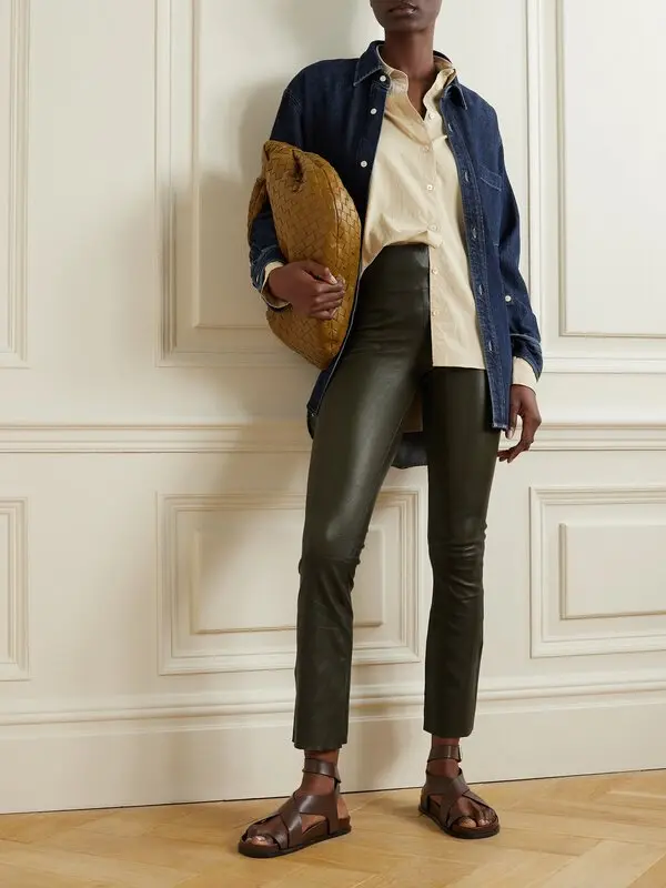 Sprwmn Leather Flared Pants