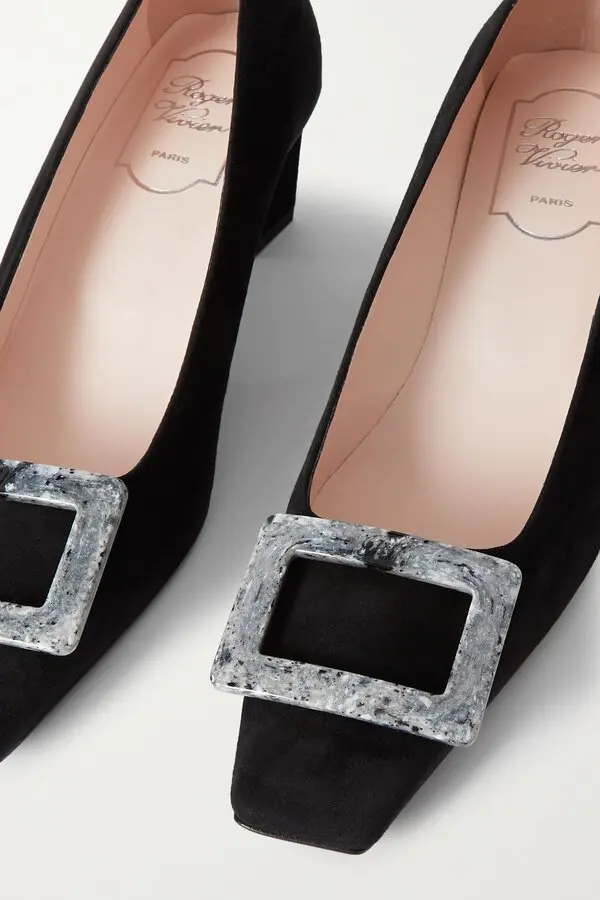 ROGER VIVIER Belle Vivier 45 Suede Pumps