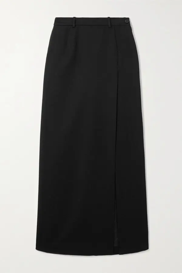 Balenciaga Wrap-effect Maxi Skirt