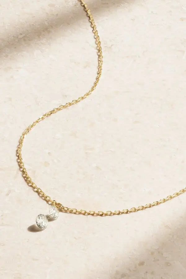 Mizuki 14-karat Diamond Chain Necklace - Gold