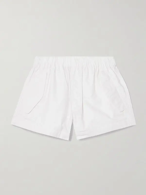 Wardrobe.NYC Beach Cotton-blend Shell Shorts - White