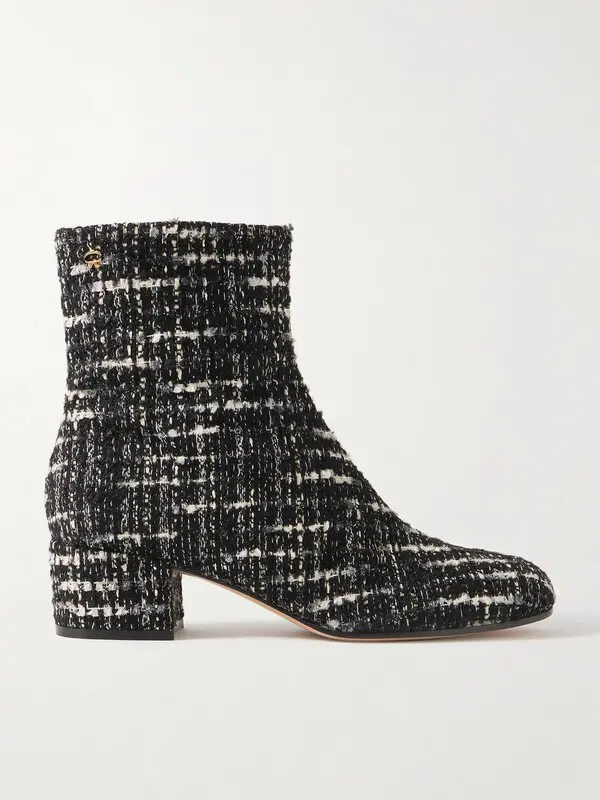 GIANVITO ROSSI Joelle 45 Tweed Ankle Boots