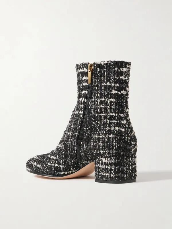 GIANVITO ROSSI Joelle 45 Tweed Ankle Boots