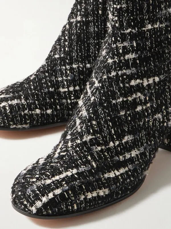 GIANVITO ROSSI Joelle 45 Tweed Ankle Boots