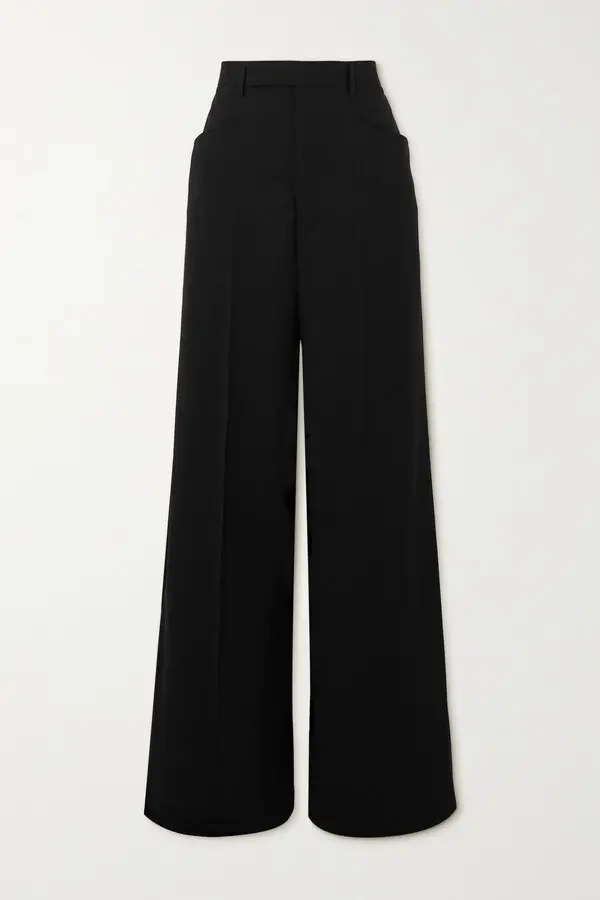 Rick Owens Mastodon Stretch-wool Wide-leg Pants