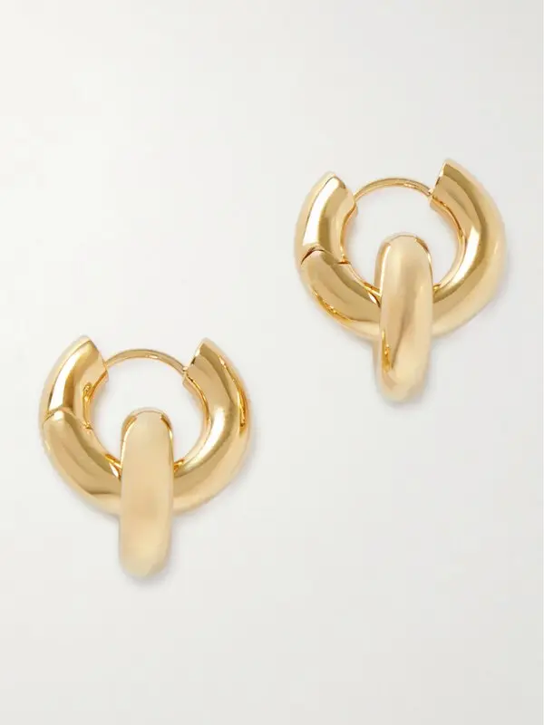 Lié Studio The Esther -plated Hoop Earrings - Gold