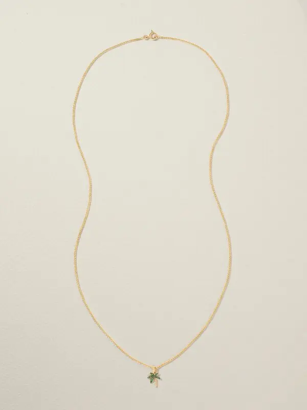 Yvonne Léon 18-karat Tsavorite Palm Tree Necklace