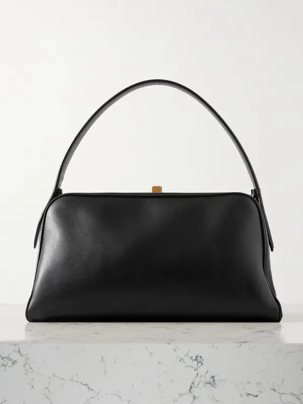 Khaite Cate Leather Tote - Black