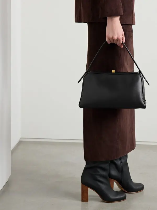 Khaite Cate Leather Tote - Black