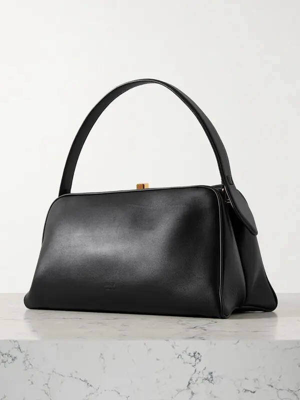 Khaite Cate Leather Tote - Black
