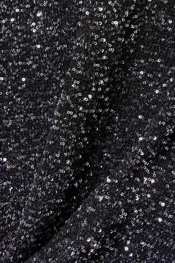 Balenciaga Sequined Stretch-knit Turtleneck Maxi Dress