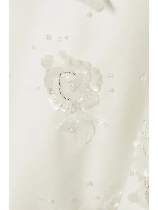 CLIO PEPPIATT Embellished Stretch-crepe Mini Dress