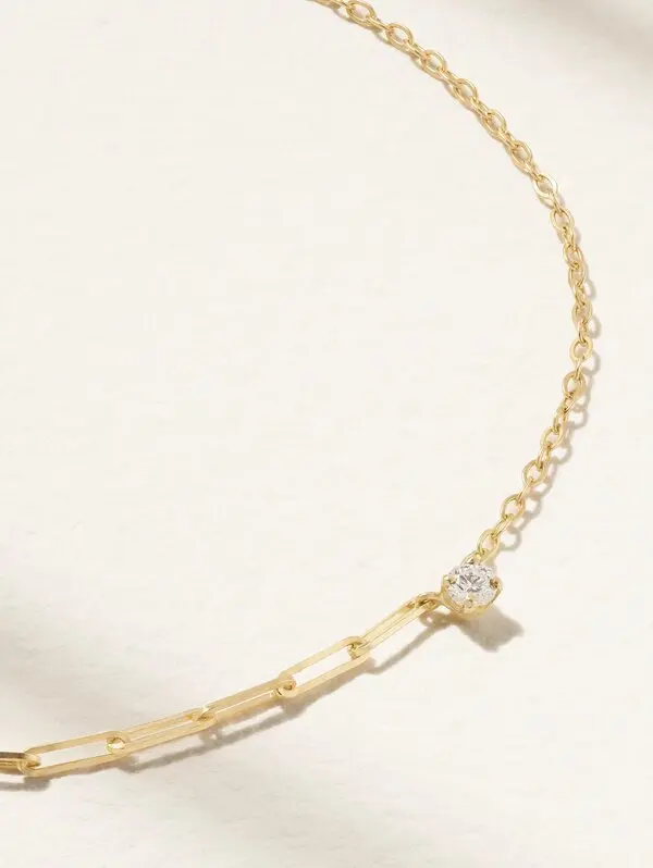 Yvonne Léon 18-karat Diamond Chain Necklace - Gold