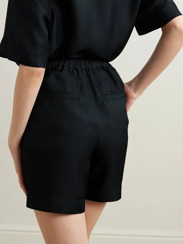 Loulou De Saison Poseidon Silk-twill Shorts