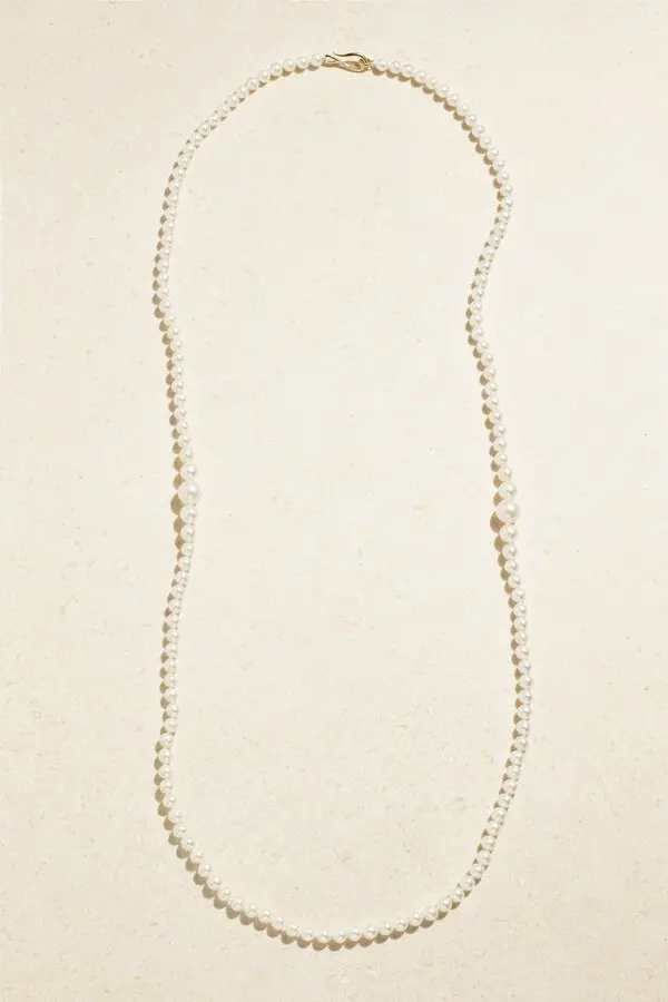 Mizuki 14-karat Pearl Necklace - Gold