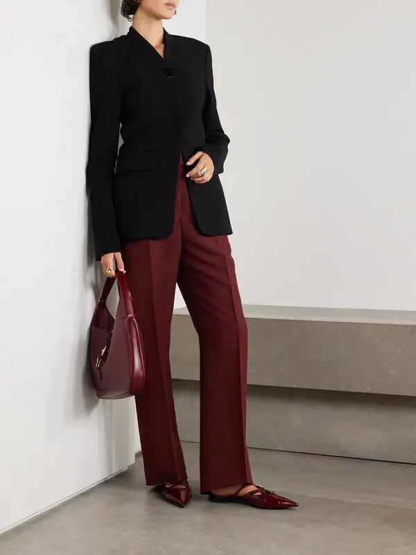 FERRAGAMO Straight-leg Faille Pants