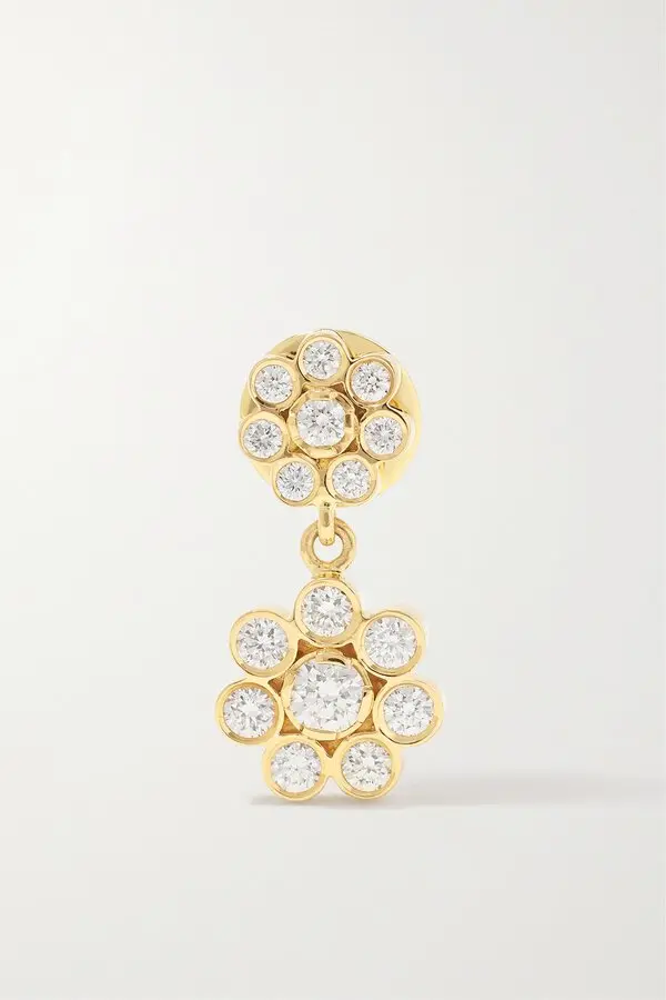 Sophie Bille Brahe Bellis Deux 18-karat Diamond Single Earring - Gold
