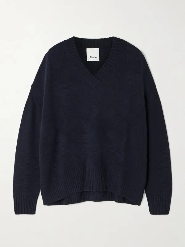 ALLUDE Cashmere V-neck Sweater
