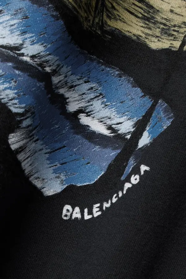 Balenciaga Printed Cotton-jersey T-shirt