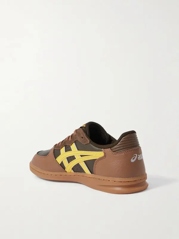 Asics Skyhand Og Leather And Suede Sneakers - Brown