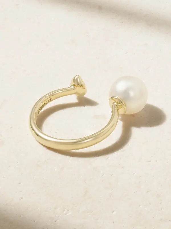 Mizuki 14 Karat Pearl And Diamond Ring
